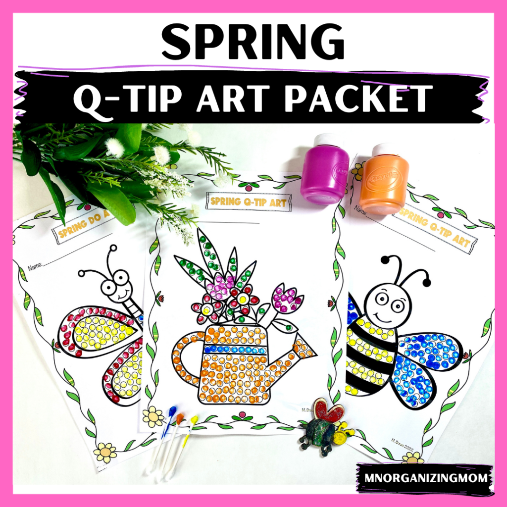 Spring Do A Dot and Q-Tip Art Packet | Made By Teachers