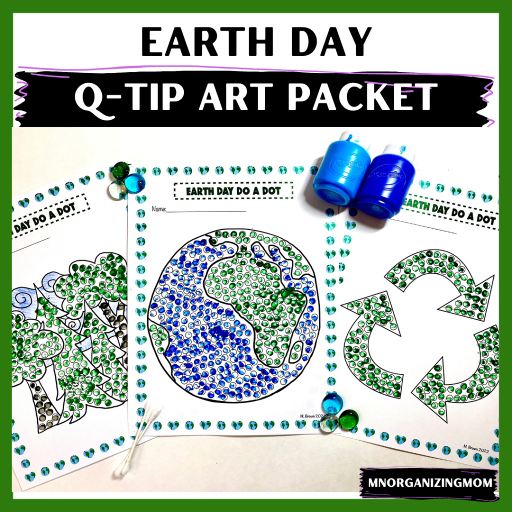 Earth Day Q-Tip Art Packet - Made By Teachers