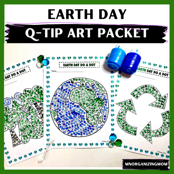 Earth Day Q-Tip Art Packet - Made By Teachers