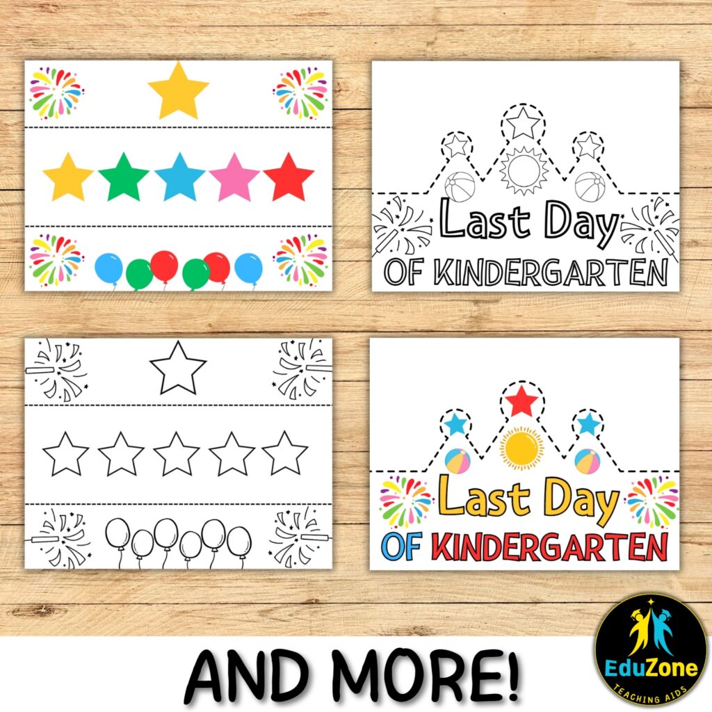End-of-Year Celebrations: Colorable Summer Crowns for Grades 1-5 Last ...