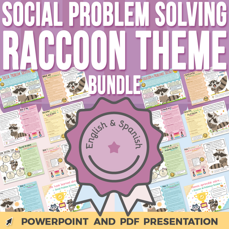Social Problem Solving PowerPoint Presentation (Raccoon Theme) BUNDLE ...