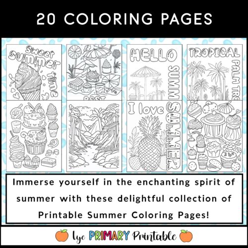 Printable Summer Coloring Pages Fun End of the Year Activities | Made ...