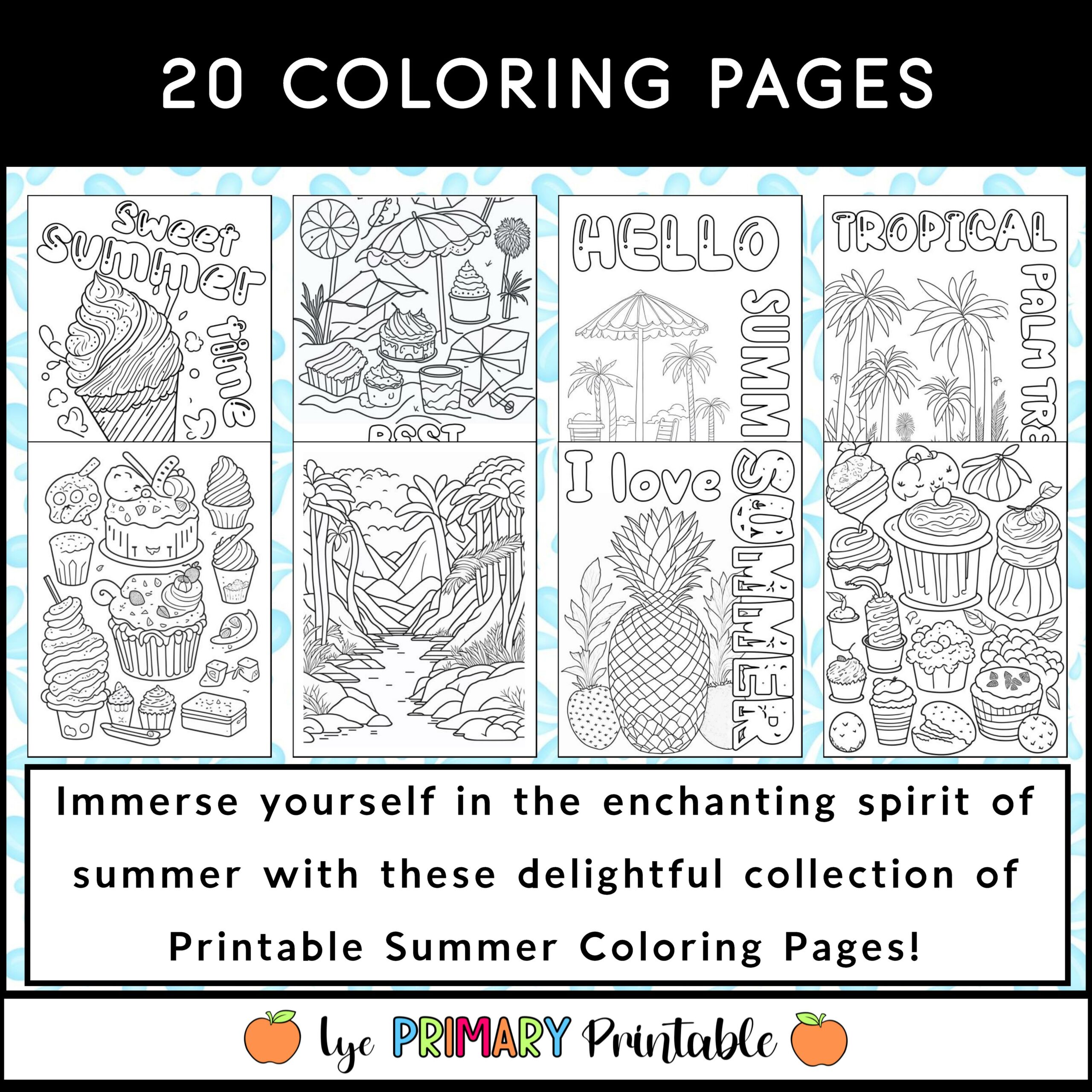 Printable Summer Coloring Pages Fun End of the Year Activities | Made ...