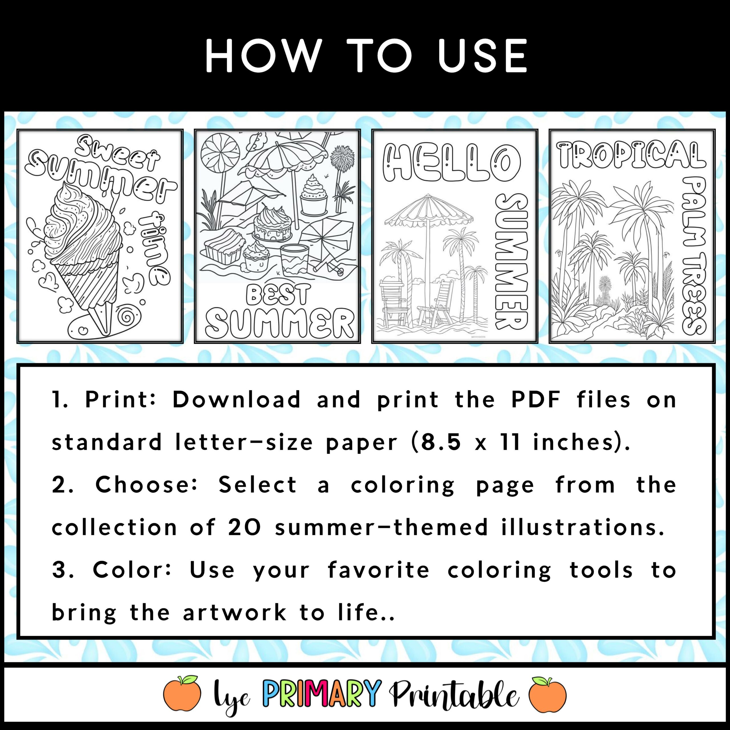 Printable Summer Coloring Pages Fun End of the Year Activities | Made ...