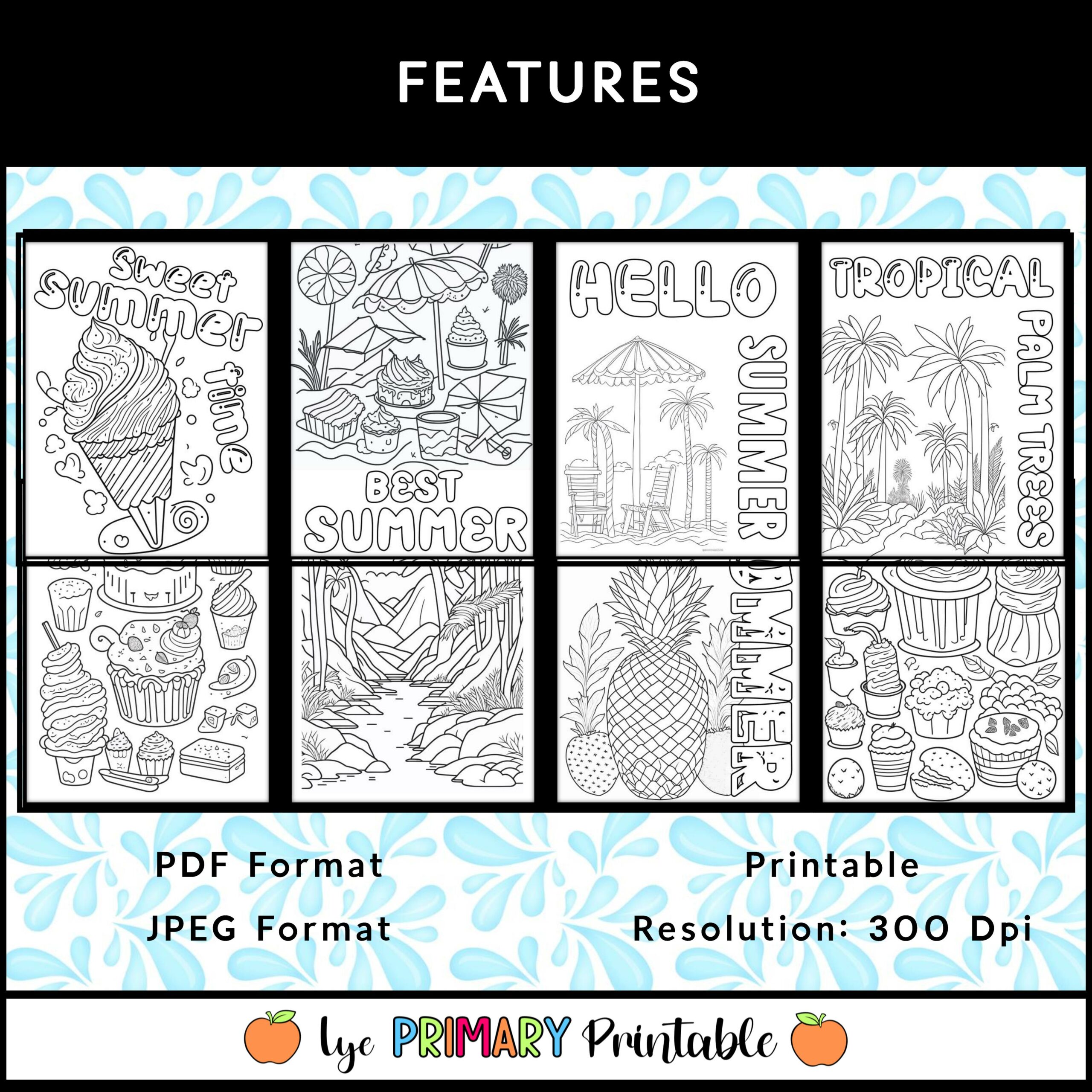 Printable Summer Coloring Pages Fun End of the Year Activities | Made ...