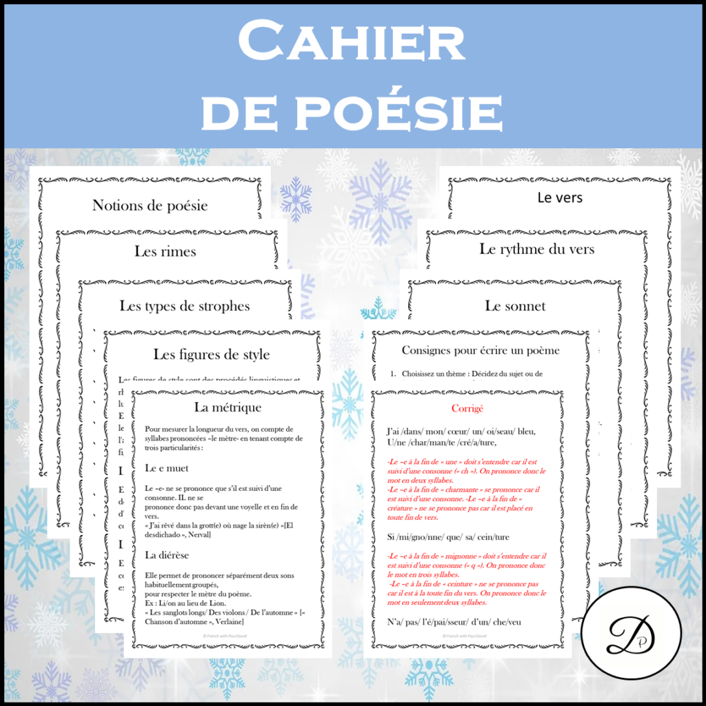 Cahier de poésie | Made By Teachers