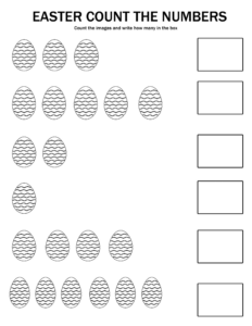 Hop into the holiday spirit with our Easter Count Numbers Worksheets ...