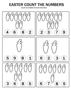 Hop into the holiday spirit with our Easter Count Numbers Worksheets ...