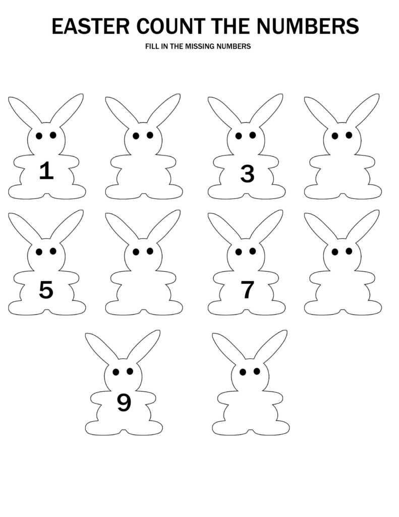 Hop into the holiday spirit with our Easter Count Numbers Worksheets ...