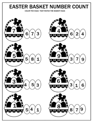 Hop into the holiday spirit with our Easter Count Numbers Worksheets ...