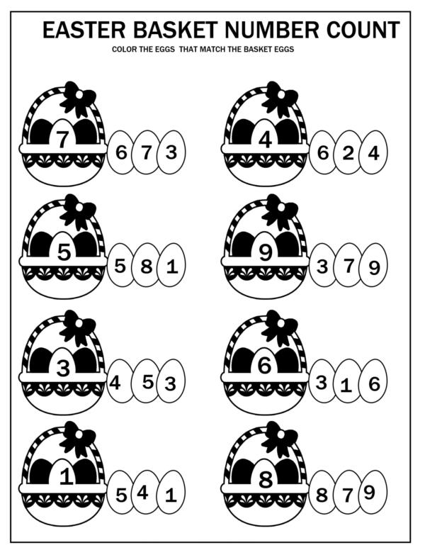 Hop into the holiday spirit with our Easter Count Numbers Worksheets ...