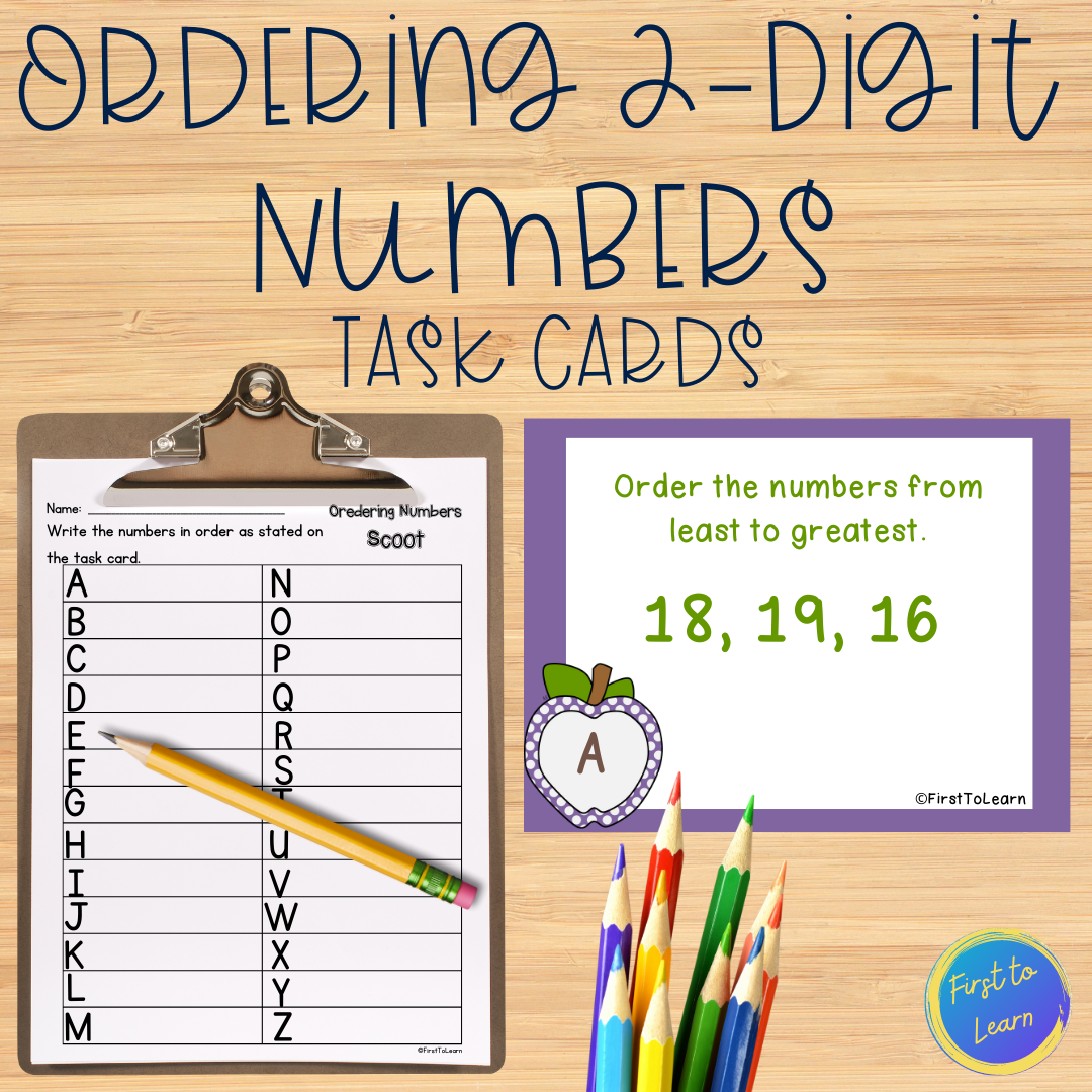 Ordering 2-Digit Numbers Task Cards | Made By Teachers