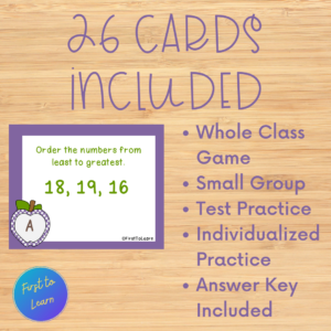 Ordering 2-Digit Numbers Task Cards | Made By Teachers