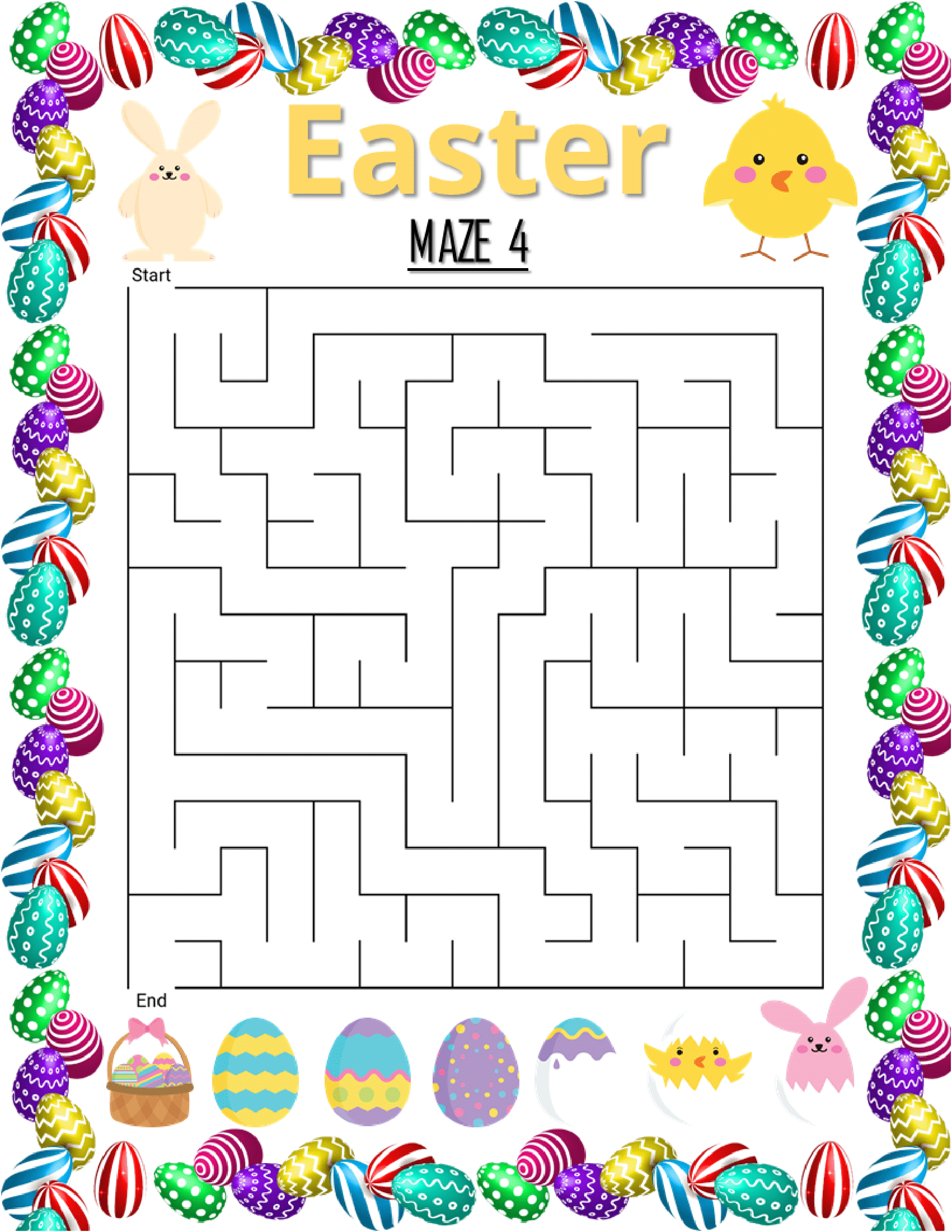 Egg-citing Easter Mazes: Fun and Challenging Activity for Kids | Made ...