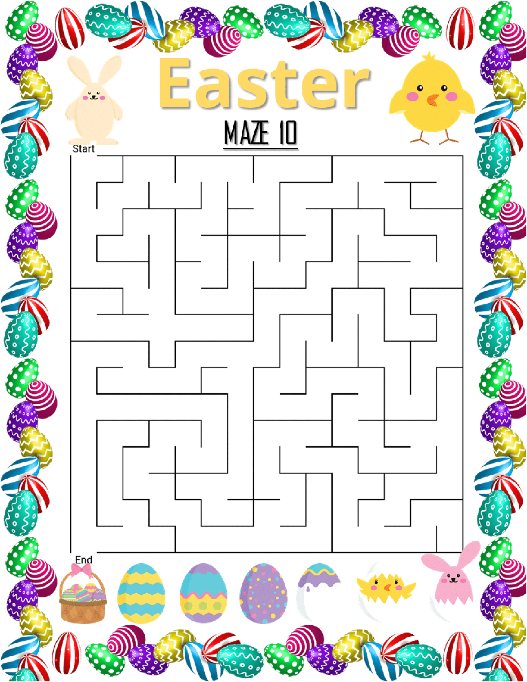 Egg-citing Easter Mazes: Fun and Challenging Activity for Kids | Made ...