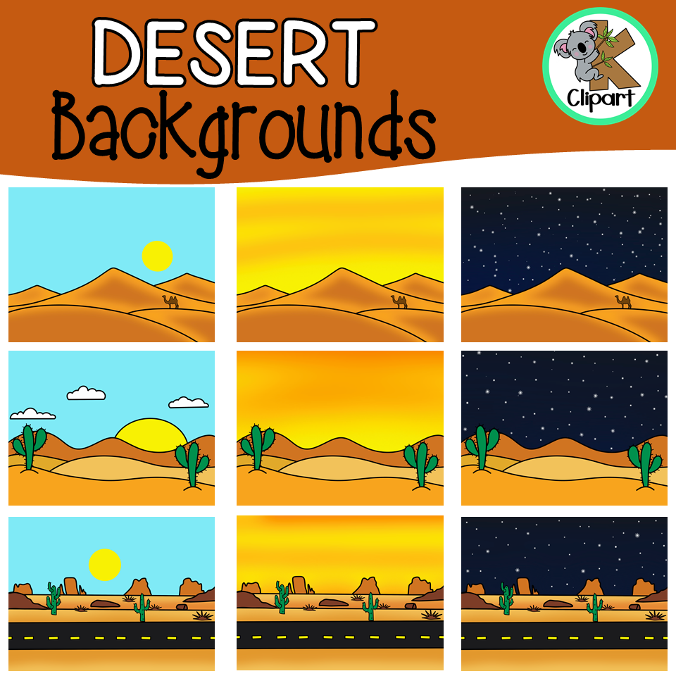 Desert Background Scenes by K Clipart | Made By Teachers