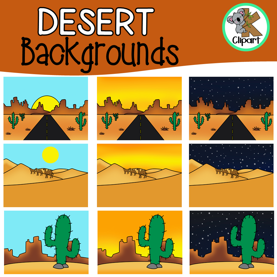 Desert Background Scenes by K Clipart | Made By Teachers