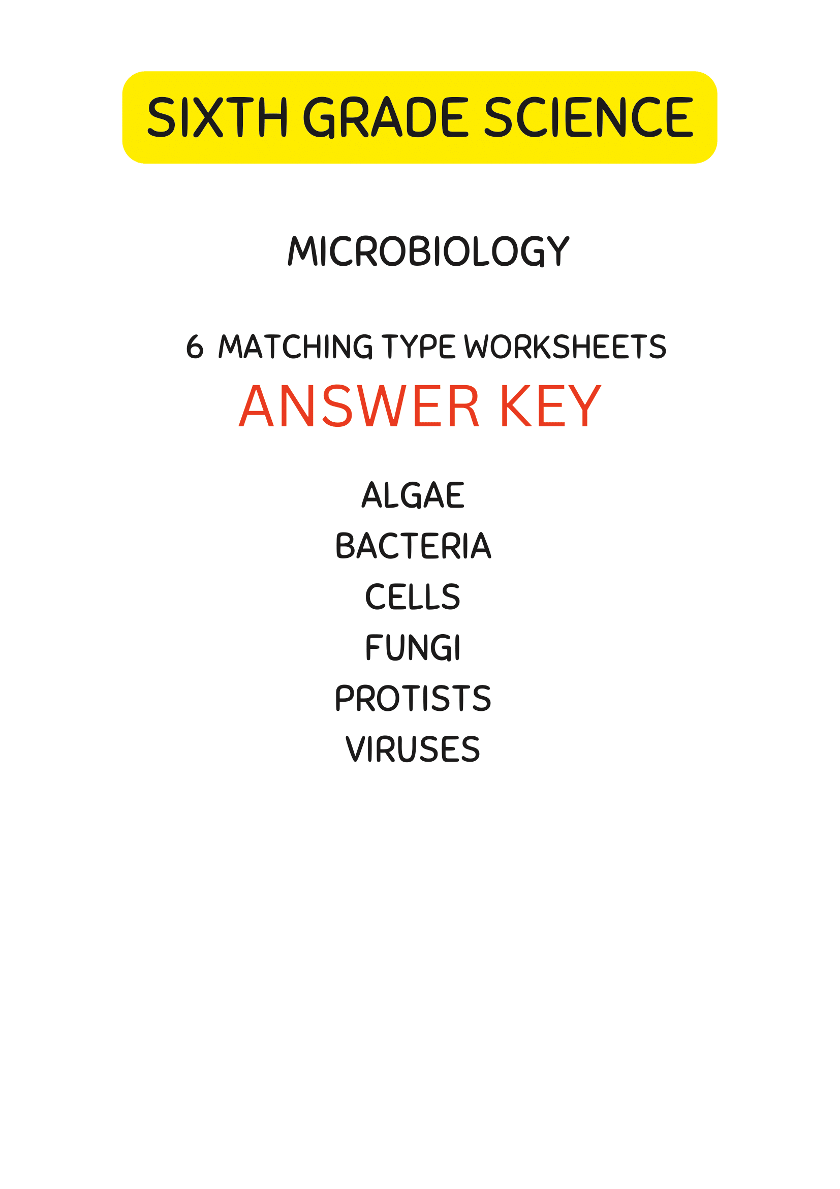 Explore the World of Microbiology: Fun and Educational Worksheets for ...