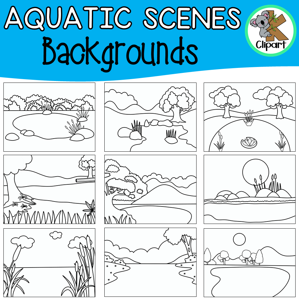 Aquatic (River and pond) background Scenes | Made By Teachers