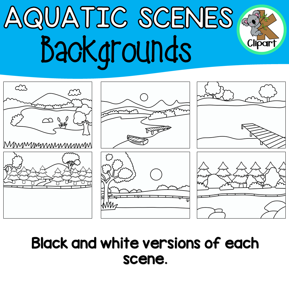 Aquatic (River and pond) background Scenes | Made By Teachers