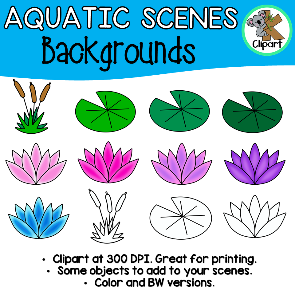 Aquatic (River and pond) background Scenes | Made By Teachers