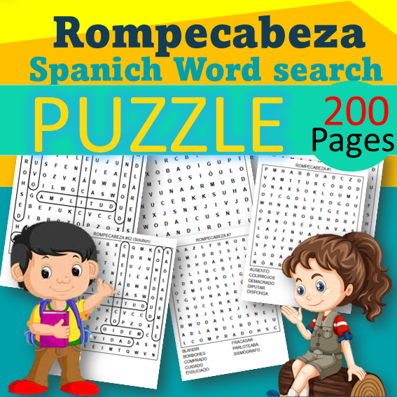 Discover Spanish Vocabulary with Fun Word Search Workbook: Perfect for ...