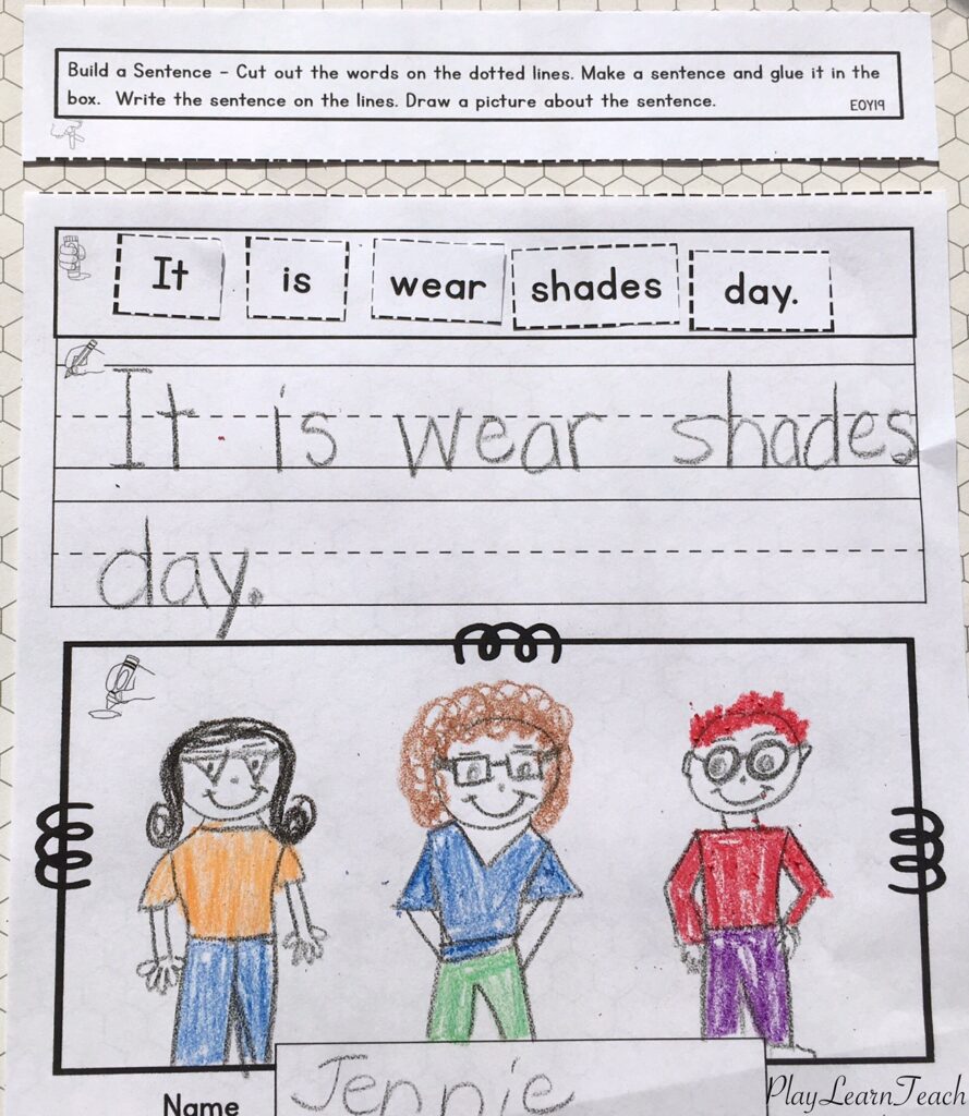 Sentence Writing | End of Year Scrambled Sentences | Made By Teachers