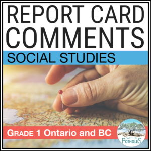 Social Studies Report Card Comments Grade 1 - Made By Teachers