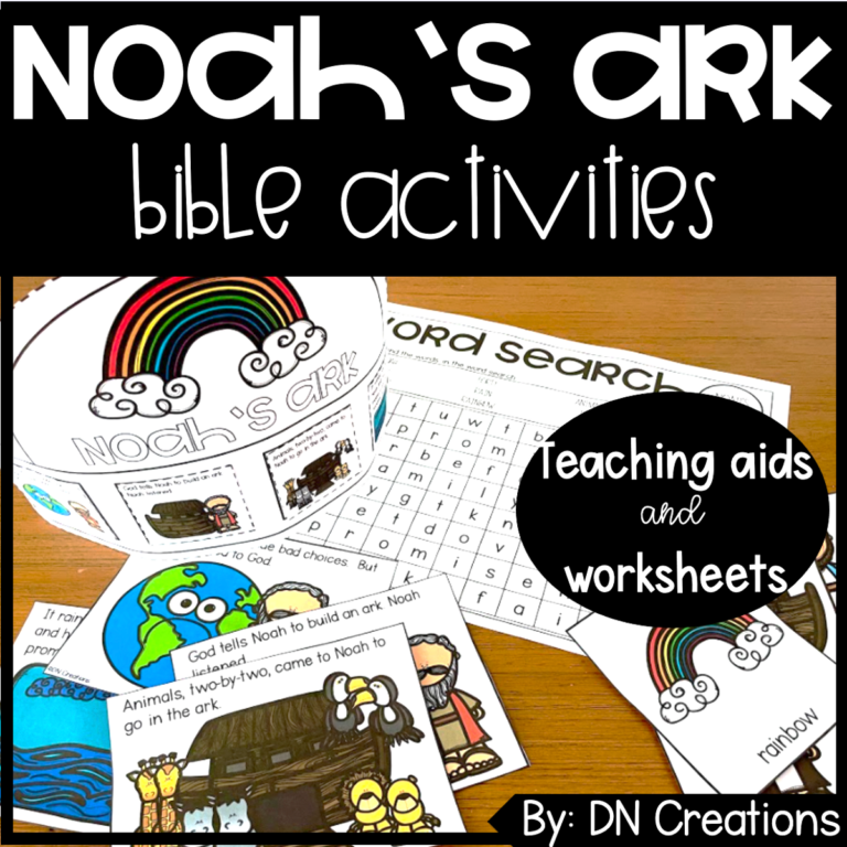 Noah Bible Activities l Noah's Ark Bible Study l Noah Bible Lesson ...