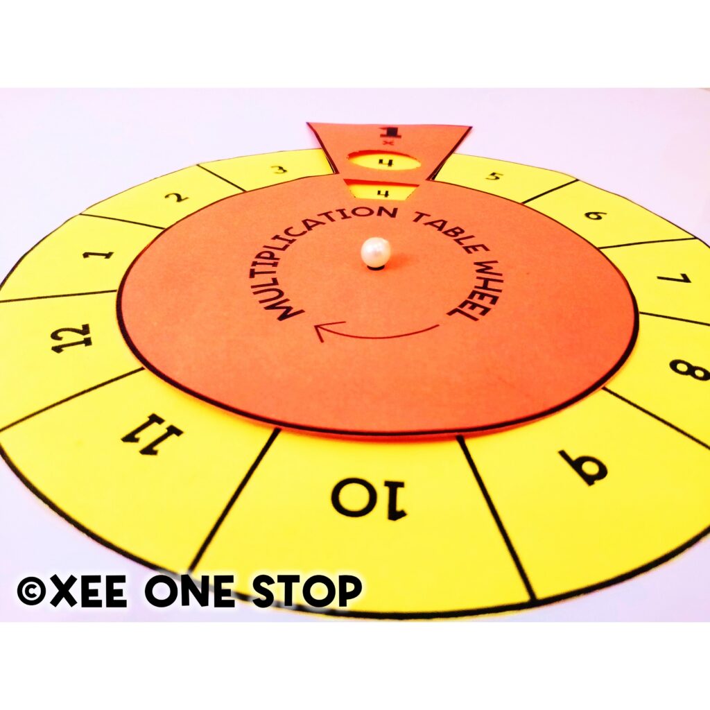 Multiplication Times Tables Wheel Craft Practice Fluency Freebie Made