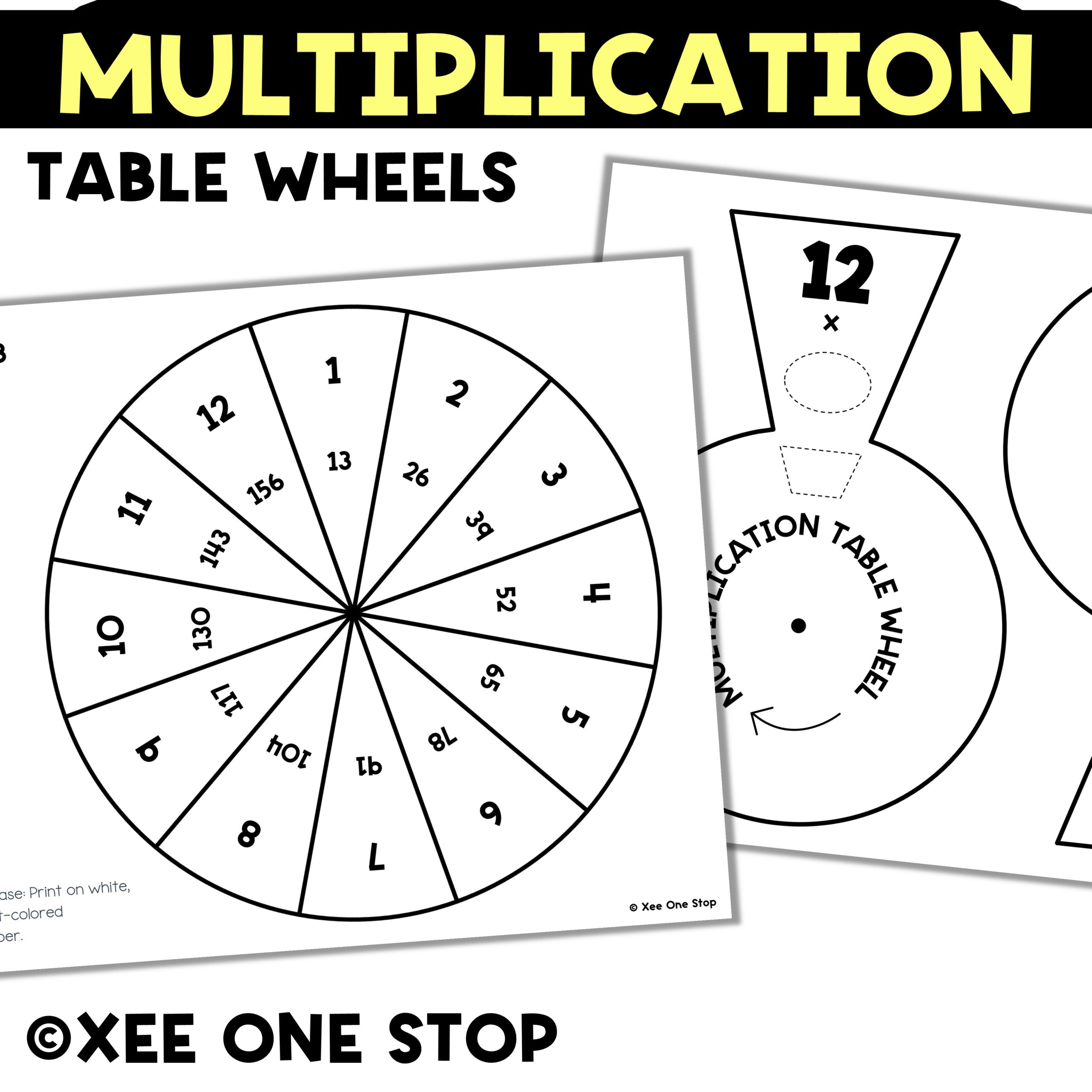 Multiplication Times Tables Wheel craft Practice Fluency Facts | Made ...