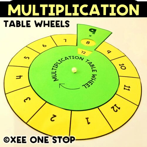 Multiplication Times Tables Wheel craft Practice Fluency Facts | Made ...