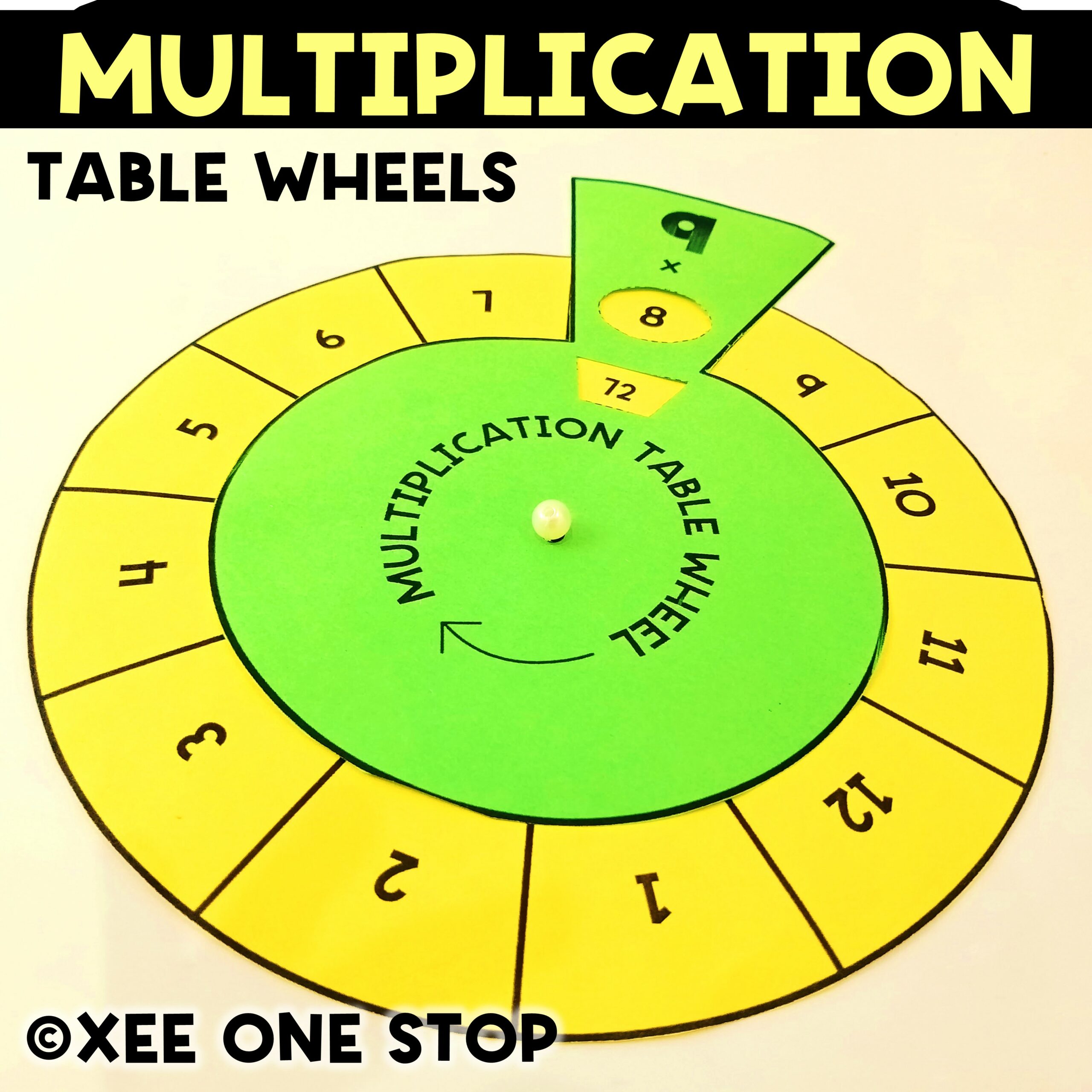 Multiplication Times Tables Wheel craft Practice Fluency Facts | Made ...