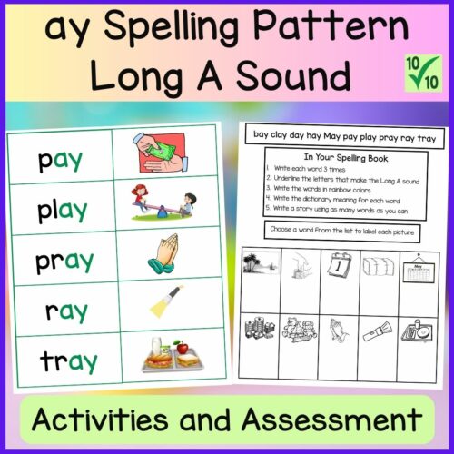 Long A Phonics Activities - Spelling Letter Pattern 'ay' - Worksheets ...