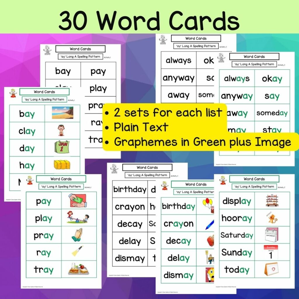 Long A Phonics Activities - Spelling Letter Pattern 'ay' - Worksheets ...