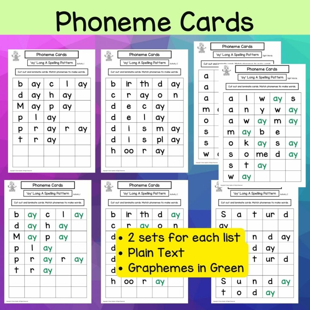 Long A Phonics Activities - Spelling Letter Pattern 'ay' - Worksheets ...