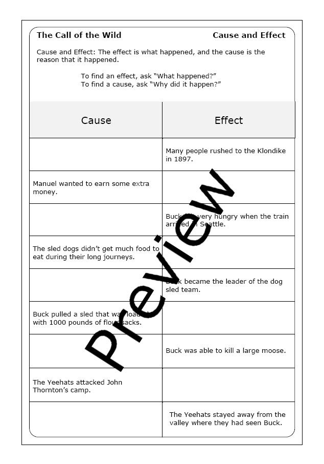 Jack London "The Call of the Wild" worksheets | Made By Teachers