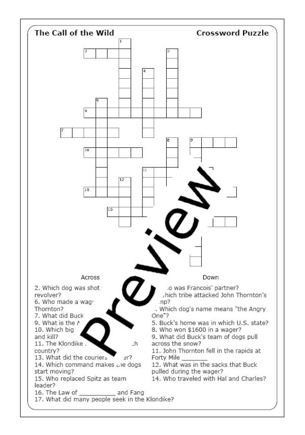 Jack London "The Call of the Wild" worksheets | Made By Teachers