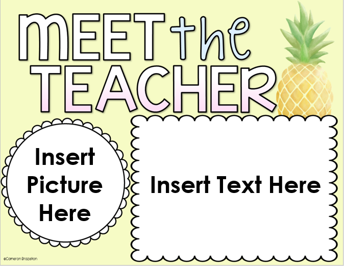 Back to School Open House Meet the Teacher Watercolor Tropical Theme ...