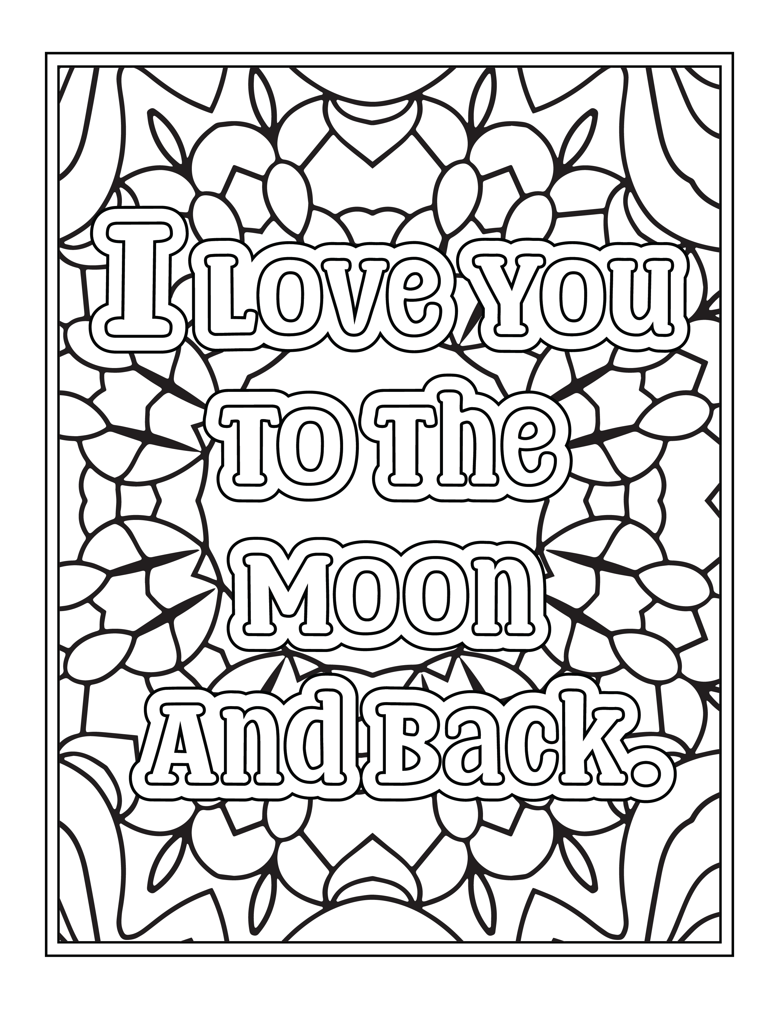 Love-Filled Valentine's Quotes Coloring Pages for Relaxation and ...