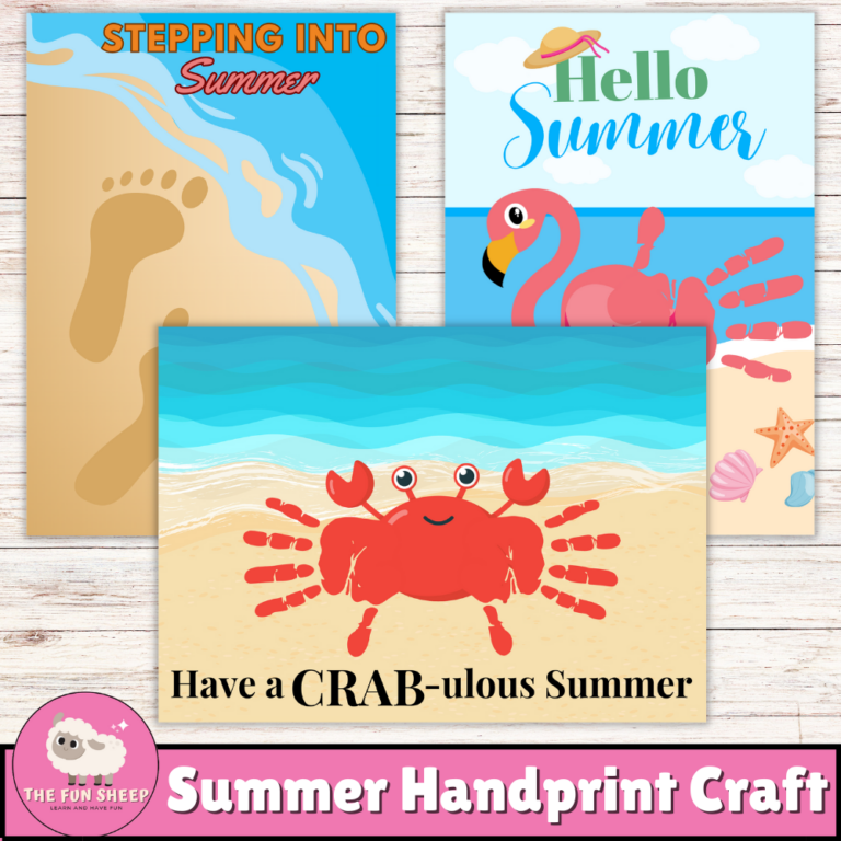 Summer Handprint Craft | Handprint Keepsake art Activity - Summer Art ...