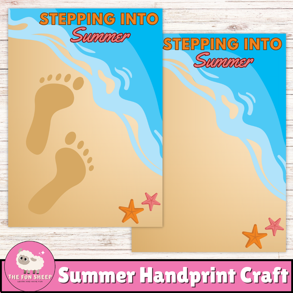 Summer Handprint Craft | Handprint Keepsake art Activity - Summer Art ...