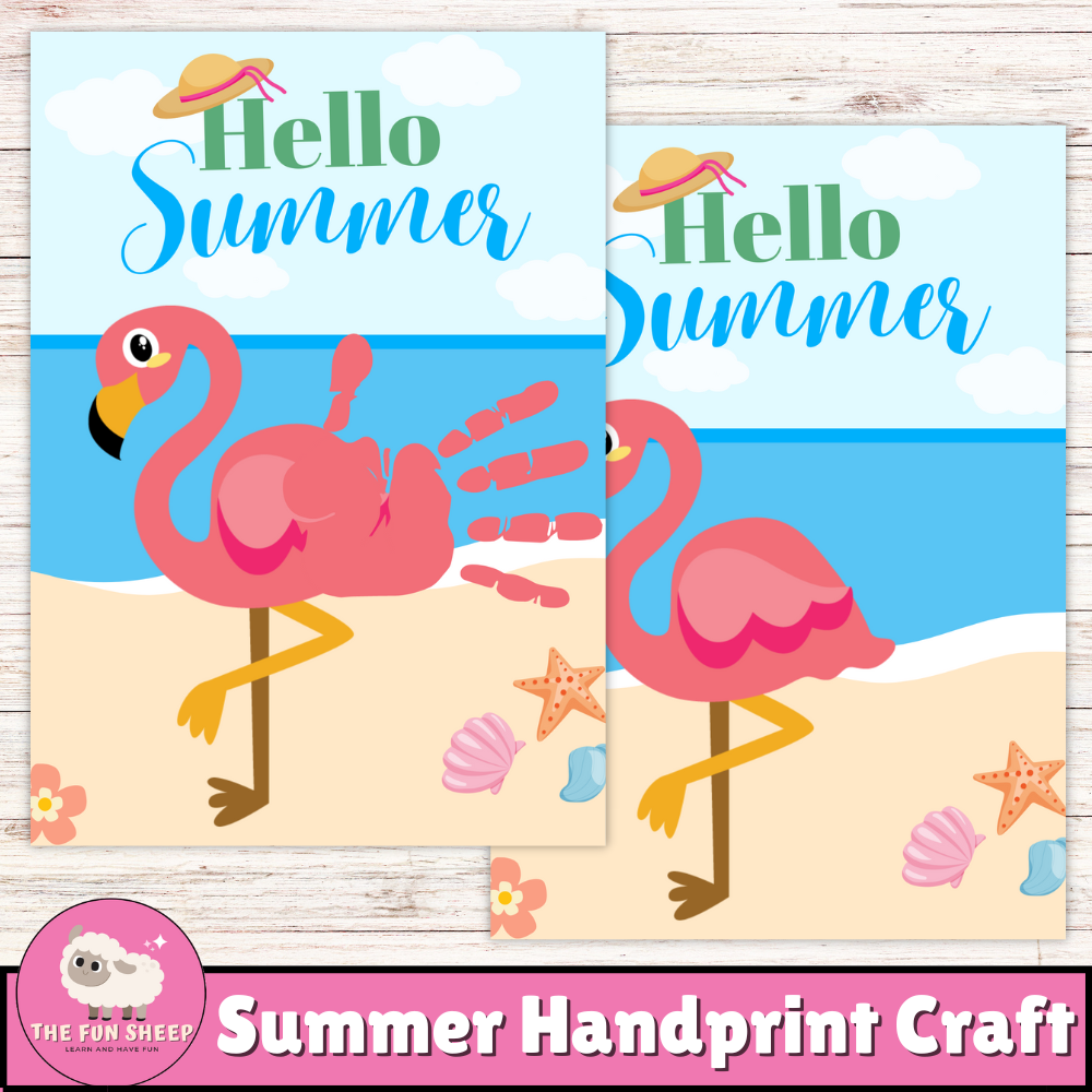Summer Handprint Craft | Handprint Keepsake art Activity - Summer Art ...