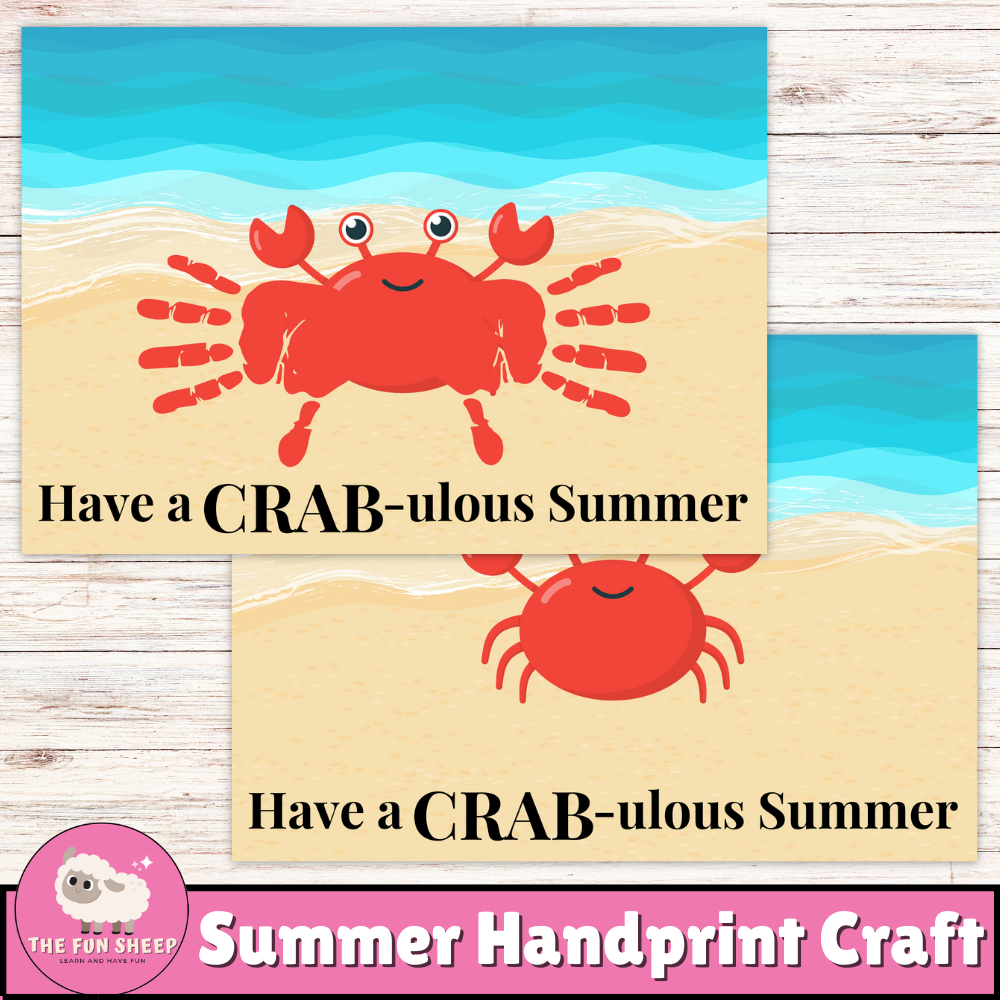 Summer Handprint Craft | Handprint Keepsake art Activity - Summer Art ...