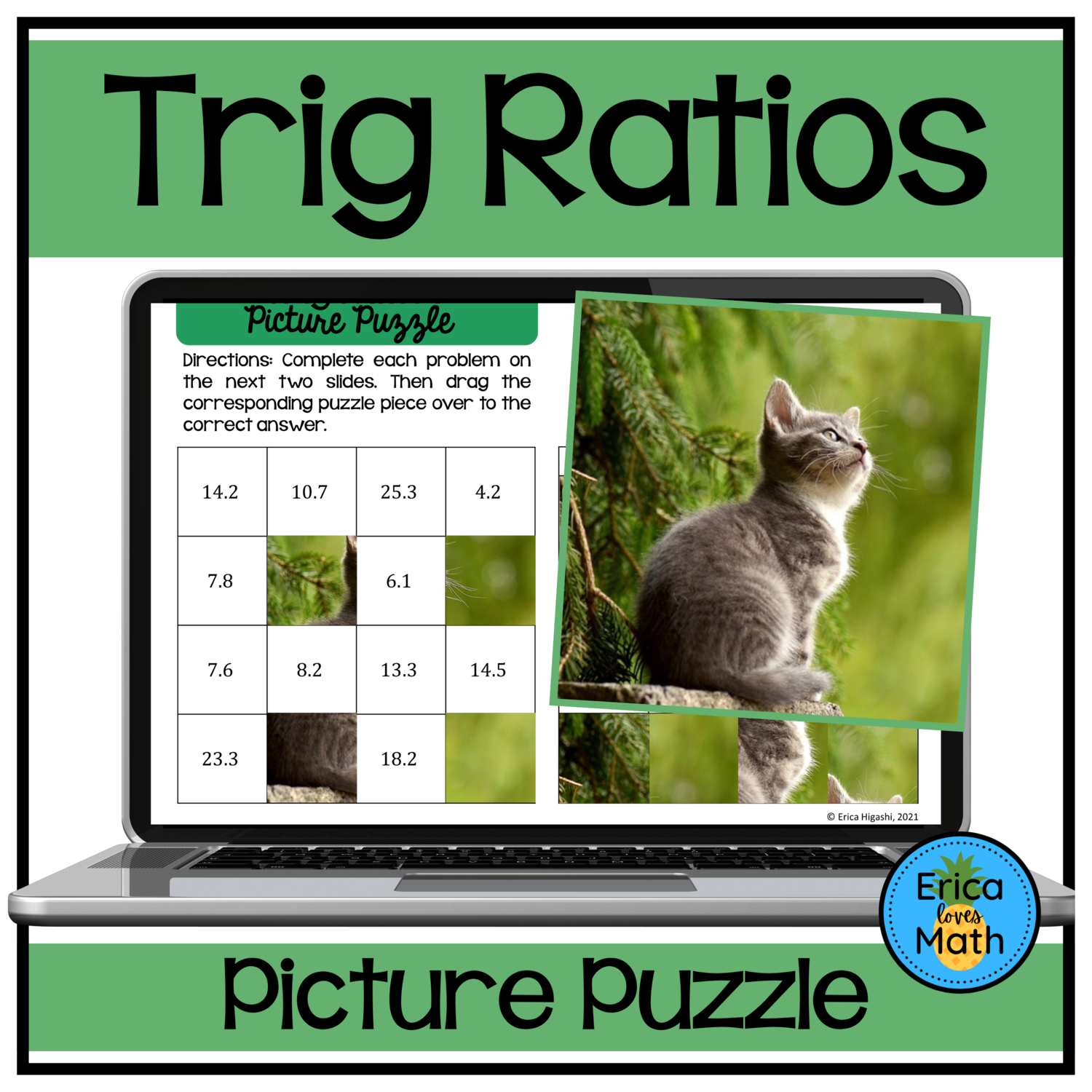 Trig Ratios Digital Activity Picture Puzzle | Made By Teachers