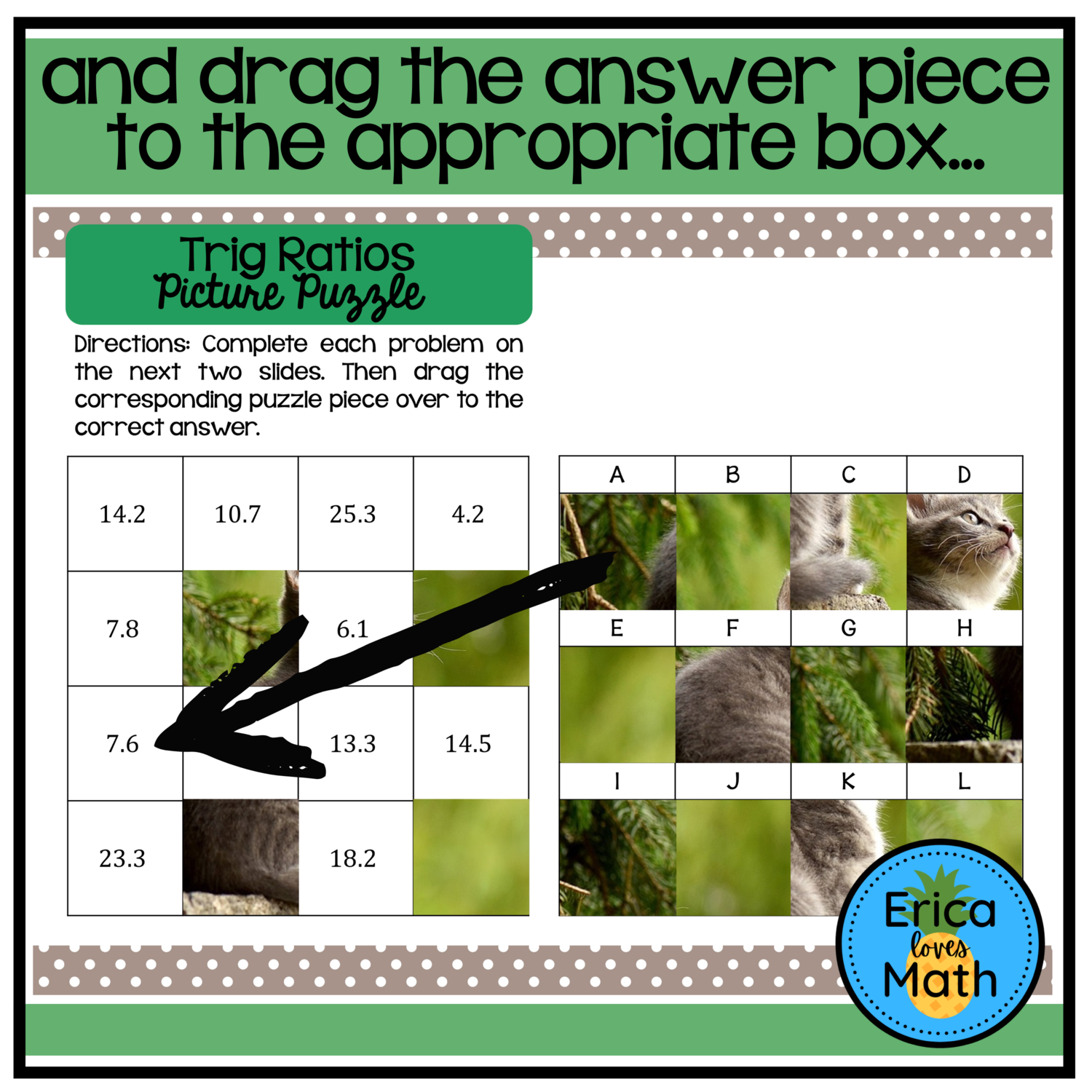 Trig Ratios Digital Activity Picture Puzzle | Made By Teachers