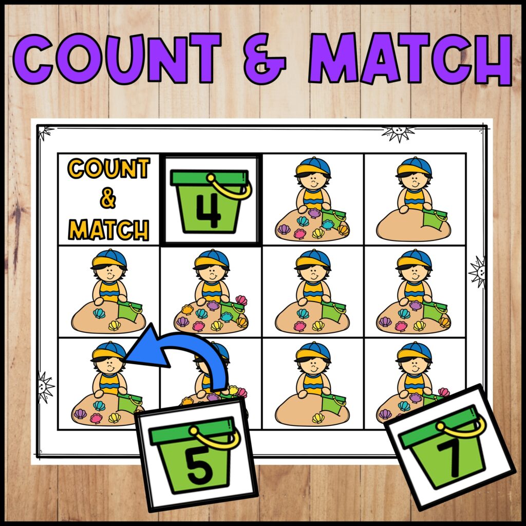 Summer Counting 0-10 | Count and Match Activities | Made By Teachers
