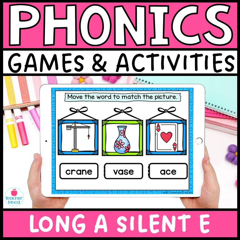 Phonics Games | Long A Silent E | Literacy Centers for 1st Grade ...