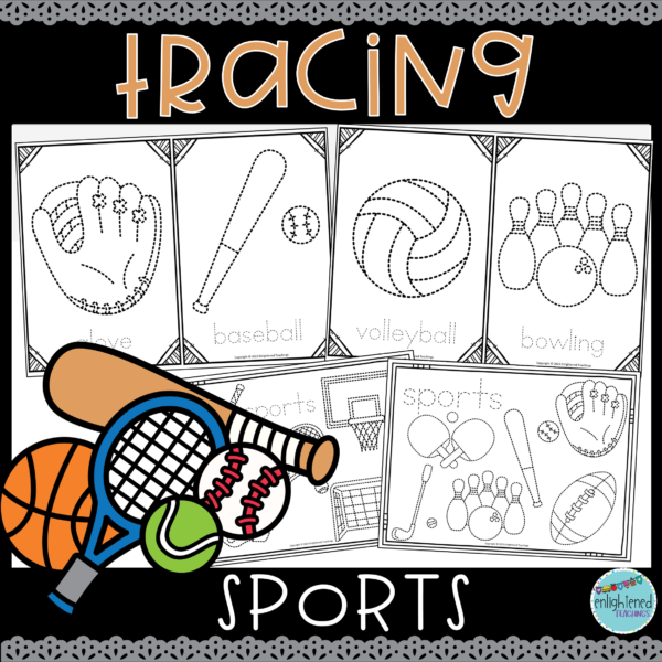 Sports Tracing Worksheets Fine Motor Activity Sports Tracing ...