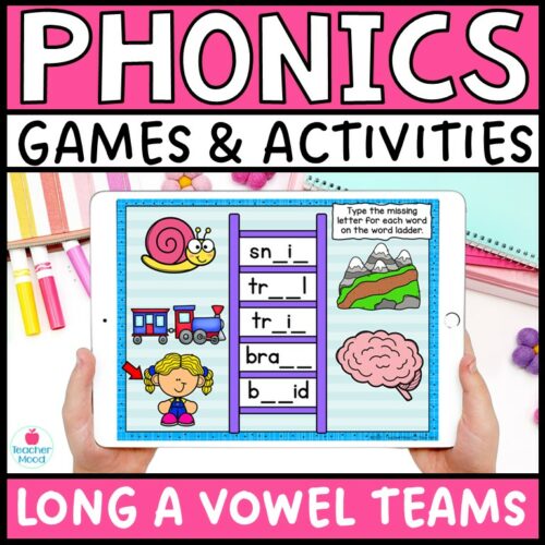 Phonics Games | Long A Vowel Teams | Literacy Centers for 1st Grade ...